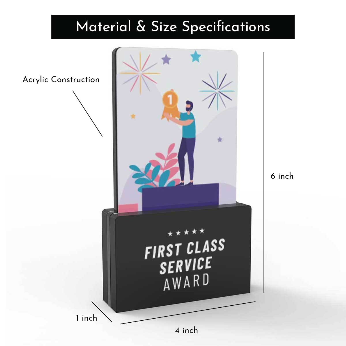 First Class Service Award – Engrave - Awards and More