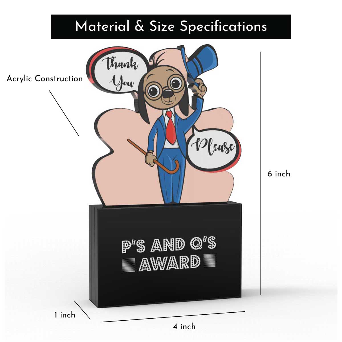 P's & Q's Award – Engrave - Awards and More